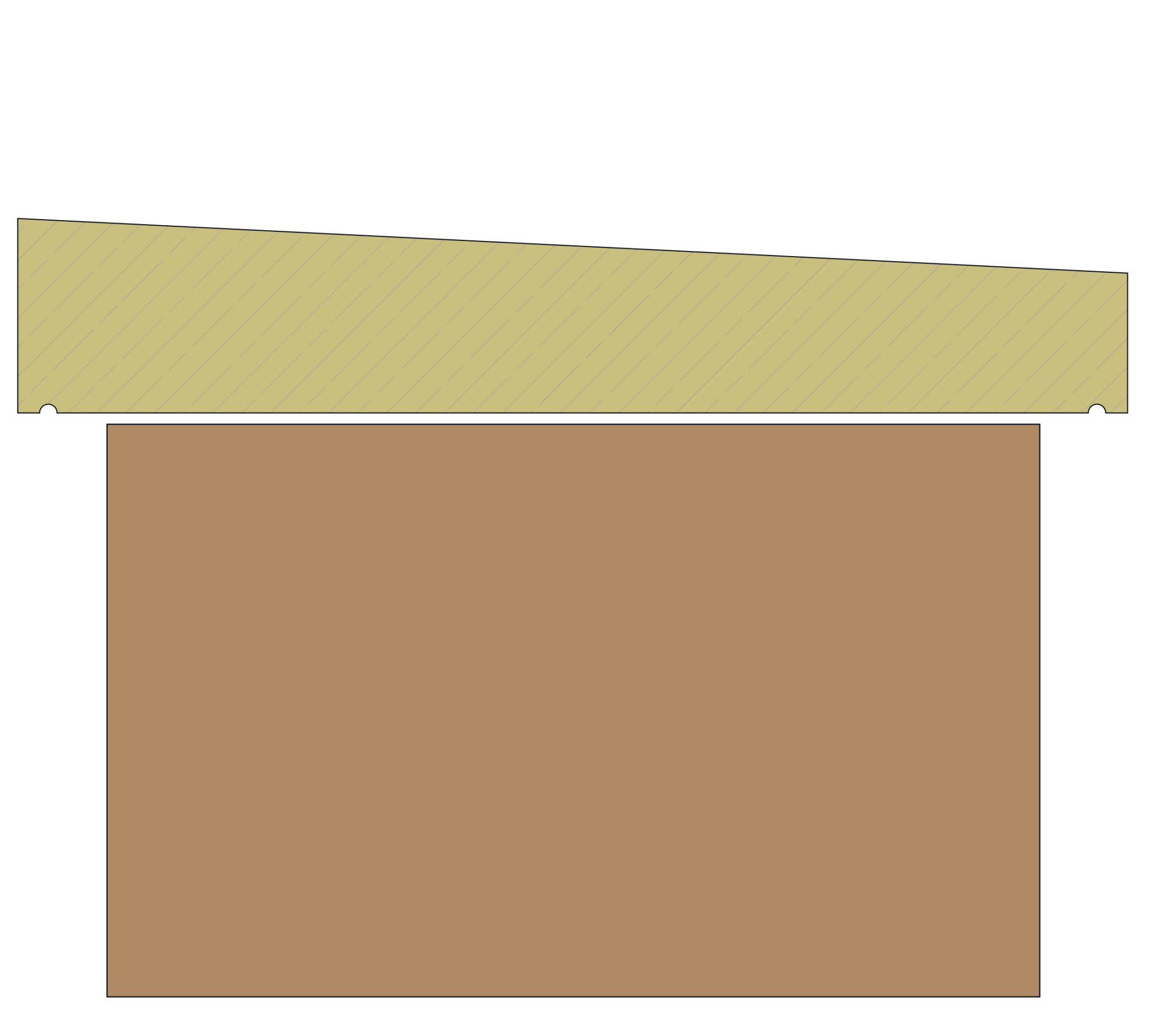 Once Weathered Coping Stone - Plain - Cranborne Stone